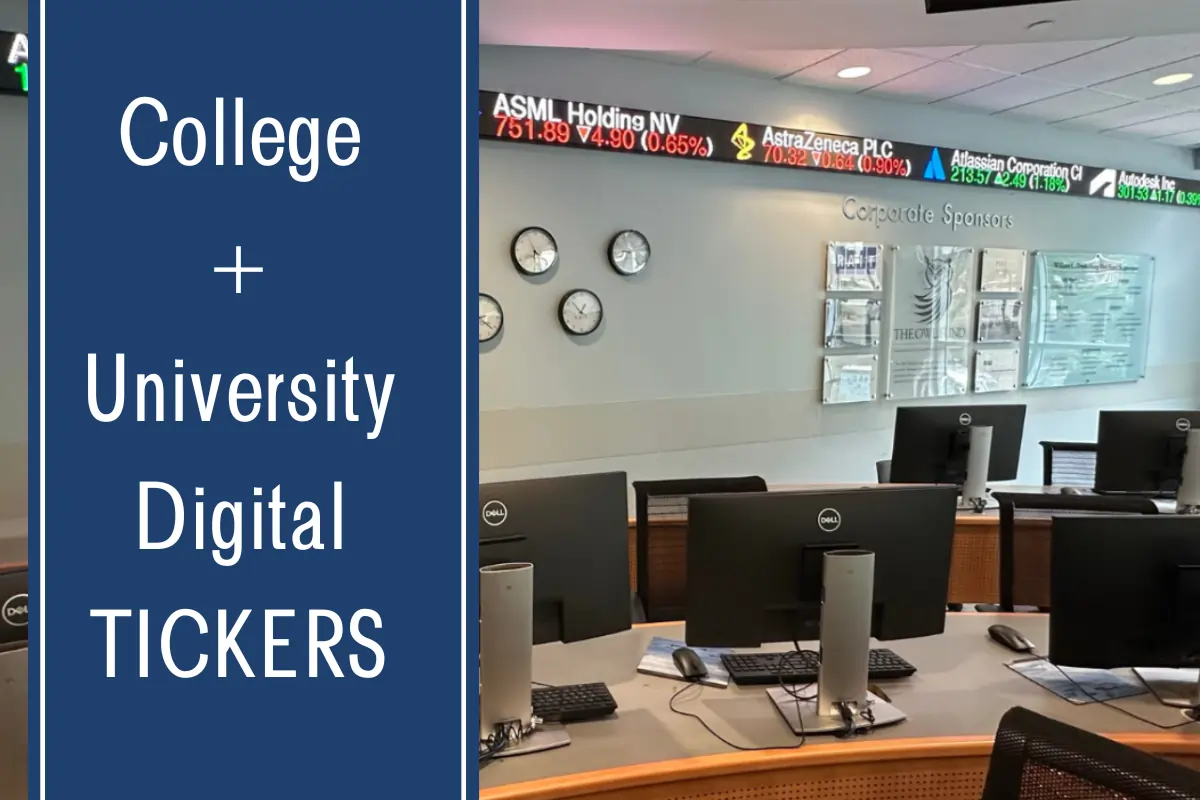 LED Tickers for Higher Education | Rise Display